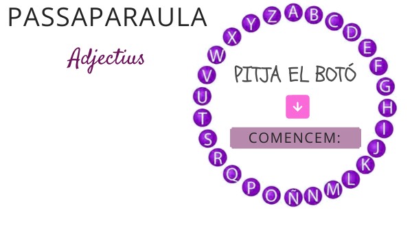 Passaparaula Adjectius | Genially