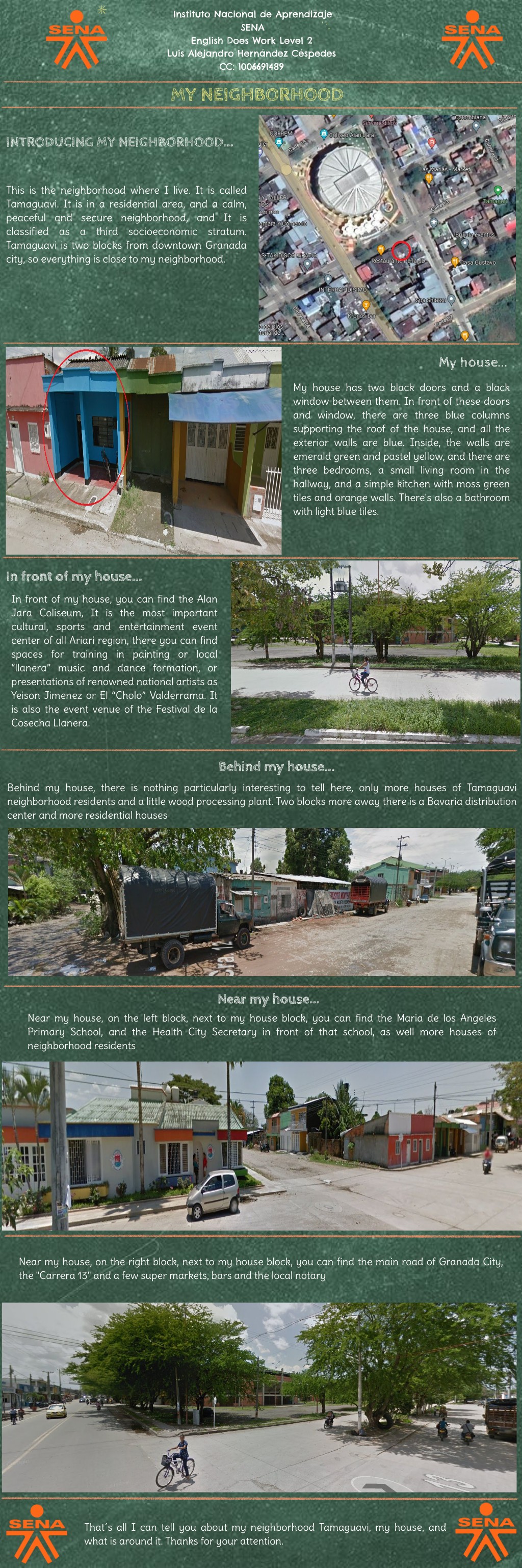 MY NEIGHBORHOOD - ENGLISH DOES WORK 2 - LUIS HERNANDEZ | Genially