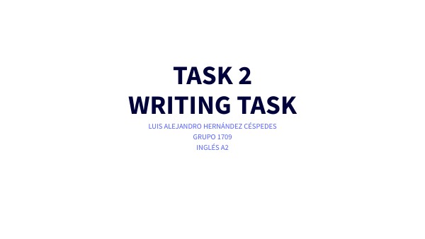 TASK 2 - WRITING TASK