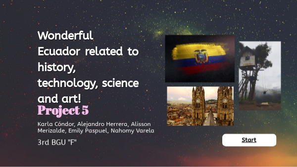 Wonderful Ecuador related to history, technology, science and art.