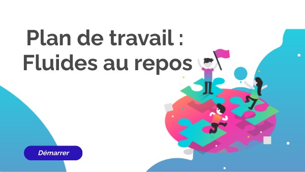 Plan de travail : Fluides au repos | Genially
