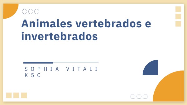 PRESENTACIÓN ANIMALES VERTEBRADOS E INVERTEBRADOS