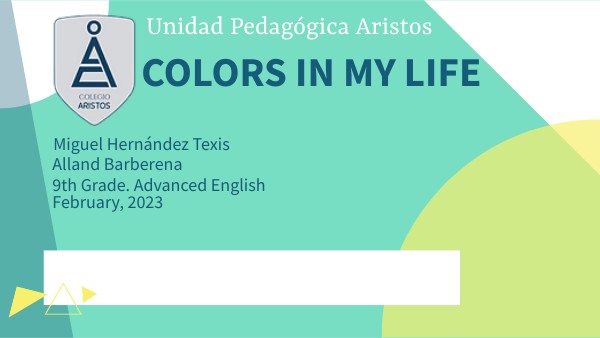 COLORS IN MY LIFE | Genially