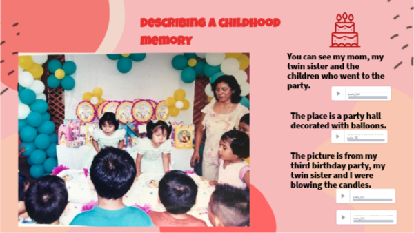 Describing a childhood memory-Margarita Rodríguez