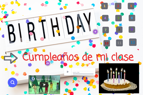Imagen interactiva CUMPLEAÑOS DE MI CLASE | Genially