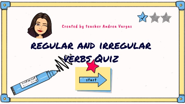 PRE- QUIZ regular and irregular verbs | Genially