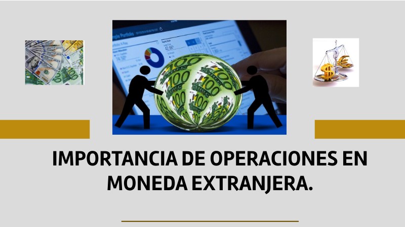 IMPORTANCIA DE OPERACIONES EN MONEDA EXTRANJERA