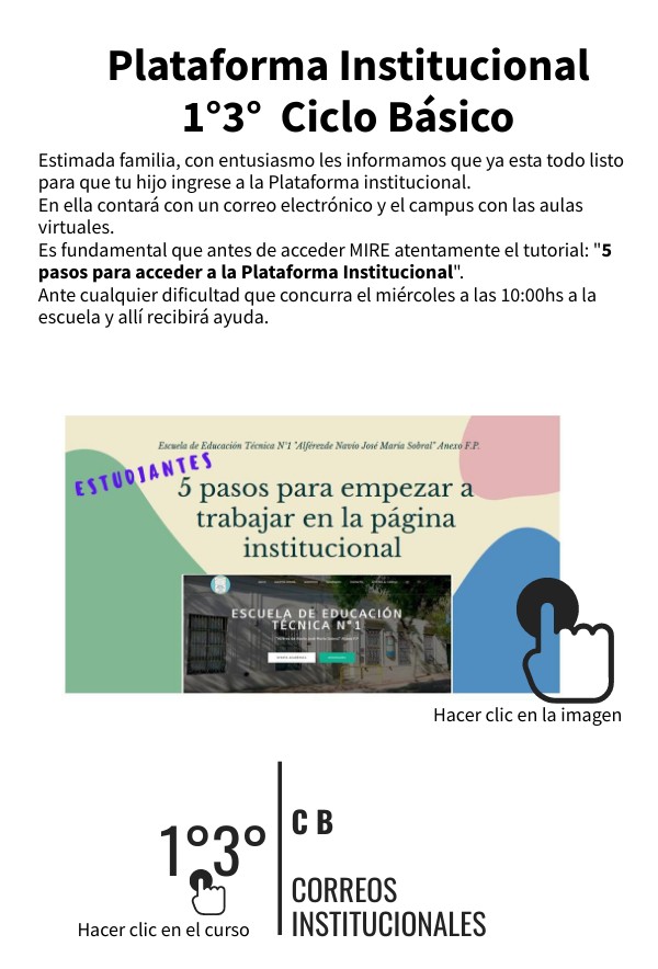 1°3° CB Plataforma Institucional | Genially