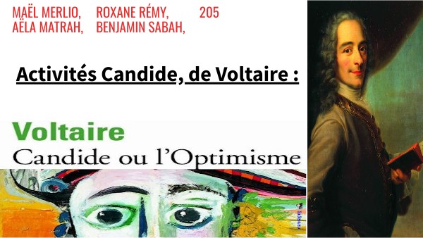 Lecture cursive : Voltaire, Candide (1759) | Genially