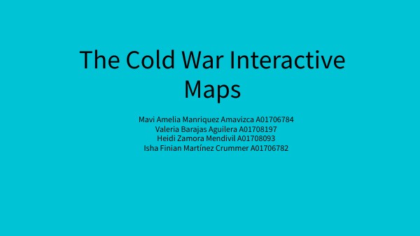 The Cold War Interactive Maps | Genially