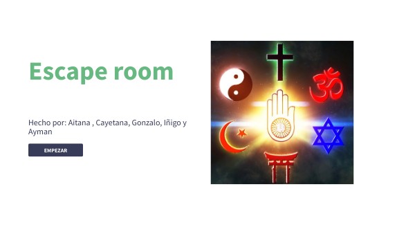 ESCAPE ROOM RELIGIÓNES | Genially