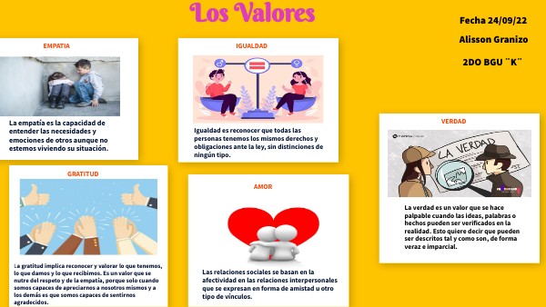 Los 5 valores mas importantes | Genially