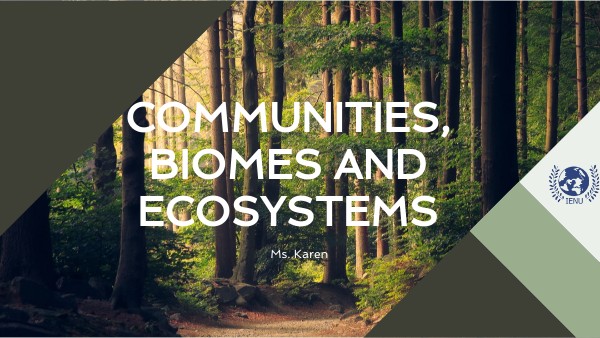 Ch. 3 Communities, Biomes, and Ecosystems | Genially