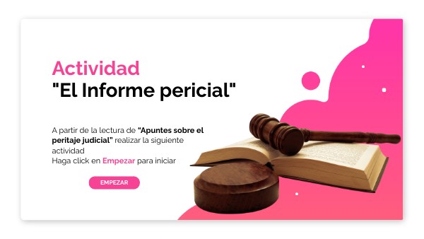 Actividad: Informe Pericial | Genially