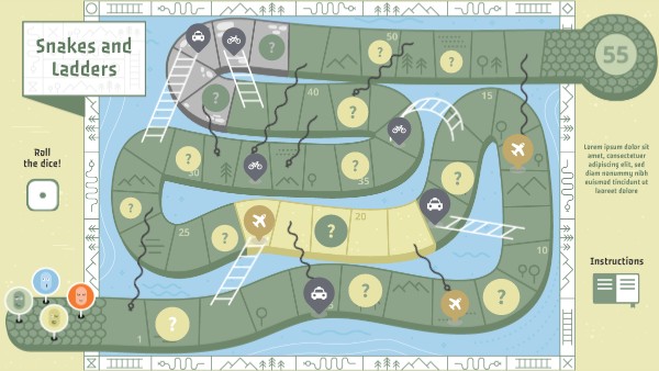 SNAKES AND LADDERS Present simple | Genially