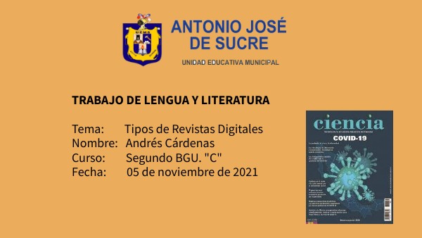 2C ANDRÉS CÁRDENAS - TIPOS DE REVISTA DIGITAL | Genially