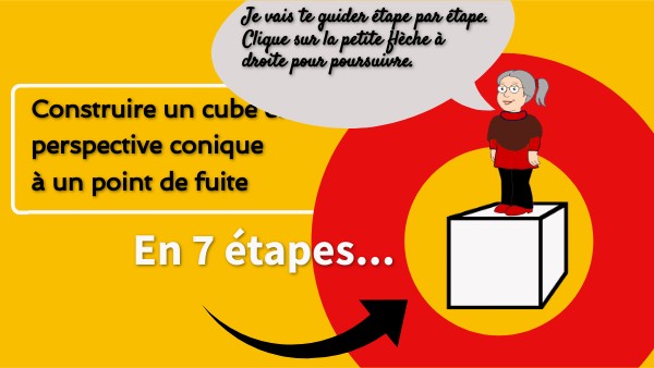 Construire un cube en perspective conique à un point de fuite | Genially