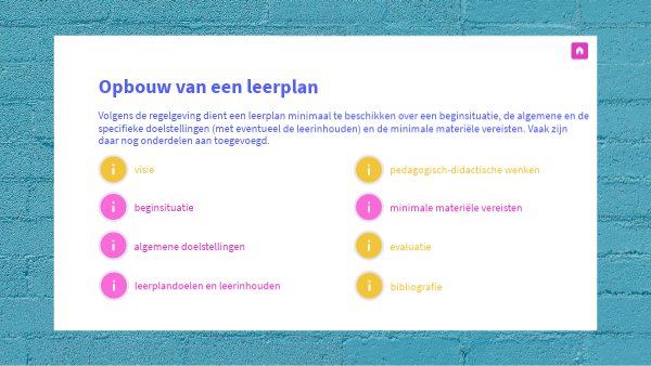 Opbouw van een leerplan