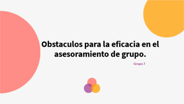 PRESENTACIÓN ASESORAMIENTO GRUPAL | Genially