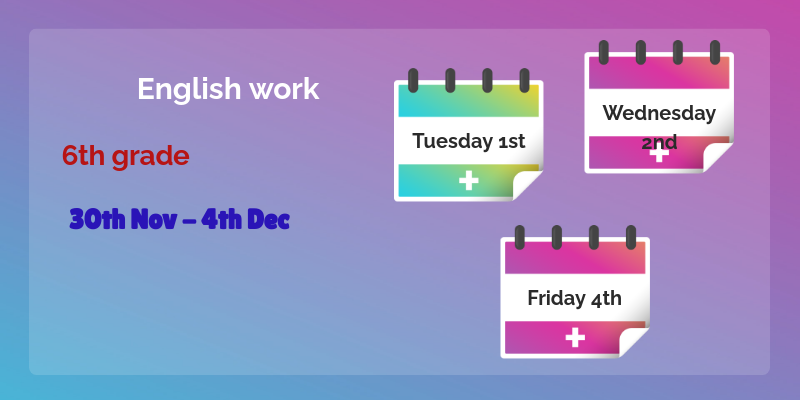 6th grade 30th- 4th dec | Genially