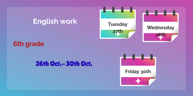 6th 26th - 30th October | Genially