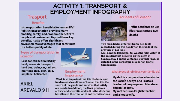 Activity 1 Transport and Employment
