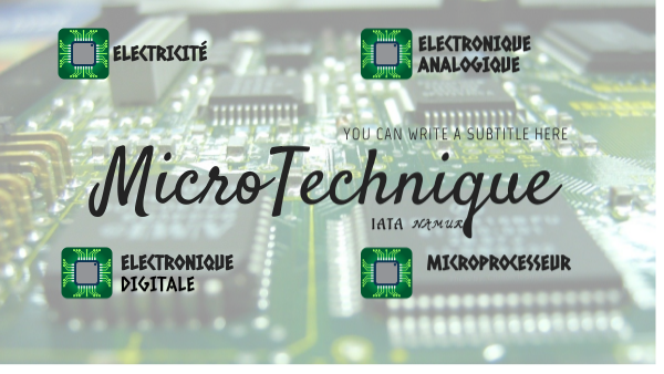 Page d'intro MicroTechnique | Genially