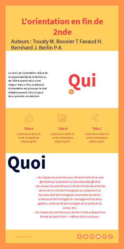 Orientation en fin de 2nde Generale | Genially