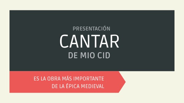 CANTAR DE MIO CID | Genially