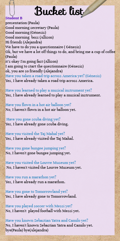 Bucket list 1 | Genially