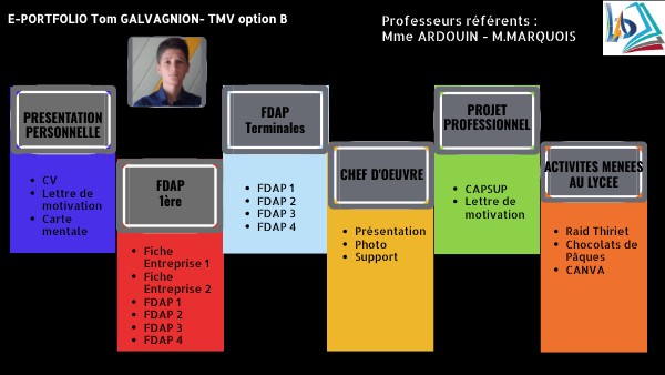 E-portfolio Bac Pro MCV option B GALVAGNION Tom | Genially