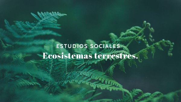 Ecosistemas terrestres | Genially