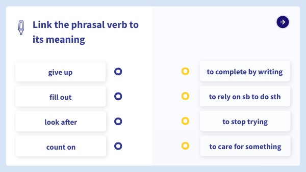 Link phrasal verbs | Genially