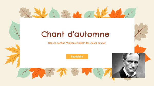 Chant d'automne Etude linéaire | Genially