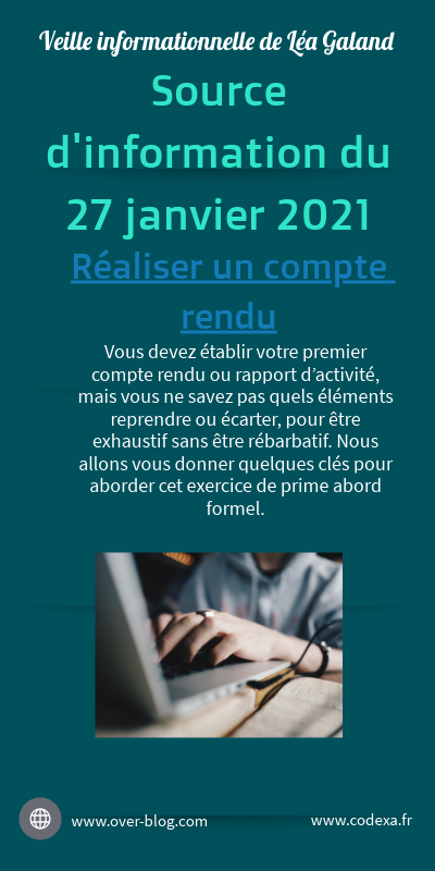 Veille informationnelle compte rendu | Genially