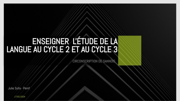 enseigner l'EDL au cycle 2 et au cycle 3 | Genially