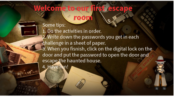 Escape room simple present | Genially