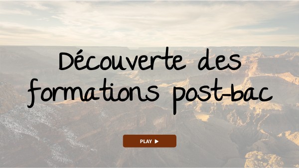 Atelier - découverte formation post bac | Genially