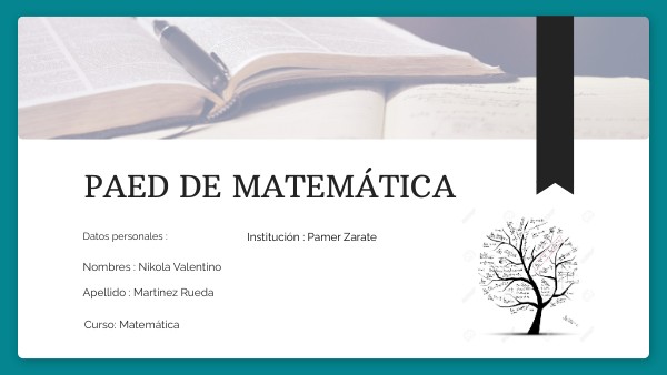 PAED DE MATEMÁTICA | Genially