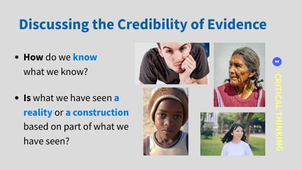 Observation or interpretation - A critical thinking activity