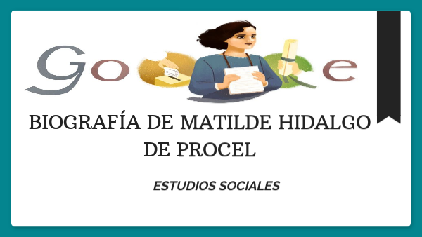 BIOGRAFÍA DE MATILDE HIDALGO DE PROCEL