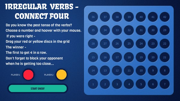 EWT - IRREGULAR VERBS CONNECT 4 GAME | Genially