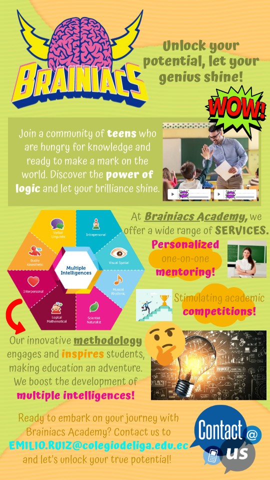 Advertisement: Brainiacs Academy | Genially