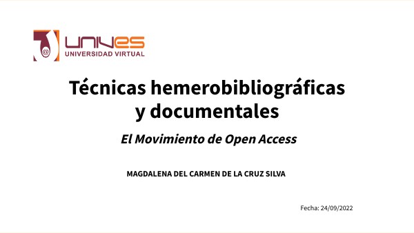 El movimiento Open Access | Genially