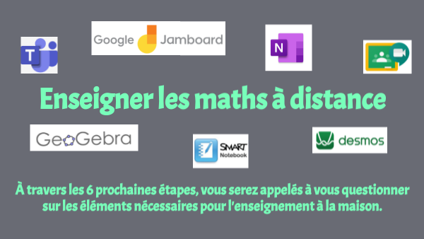 Enseigner en math à distance