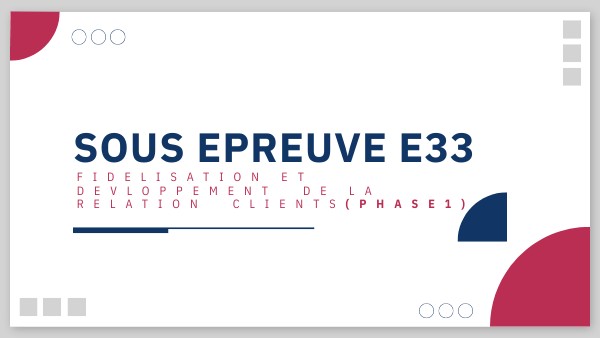 EPREUVE E33 | Genially