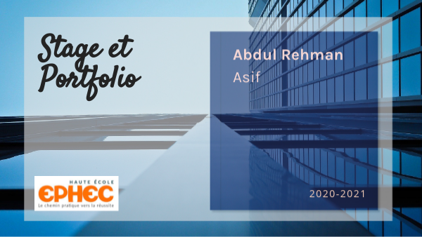Stage et Portfolio 2020-2021