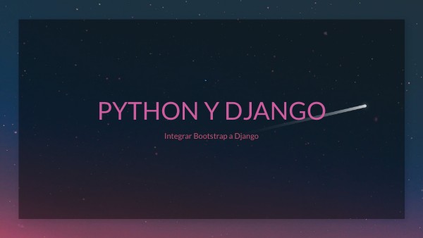 Integracion de Bootstrap con Django
