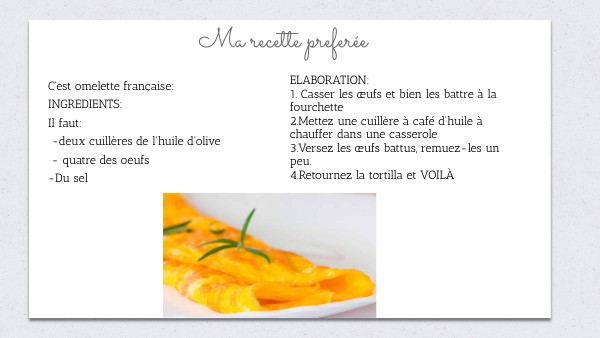 ma recette preferée
