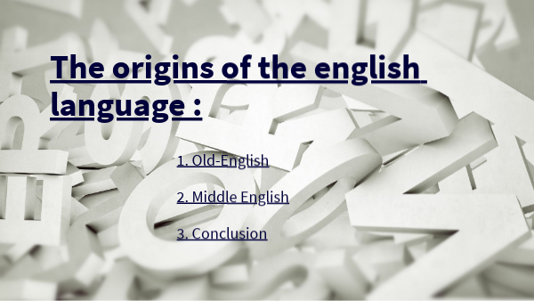The origins of english language | Genially